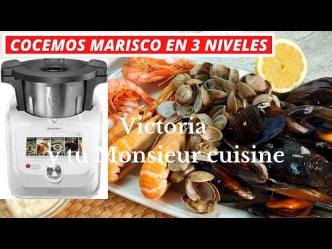 Cómo hacer en 3 NIVELES una RICA MARISCADA en Monsieur Cuisine y ...