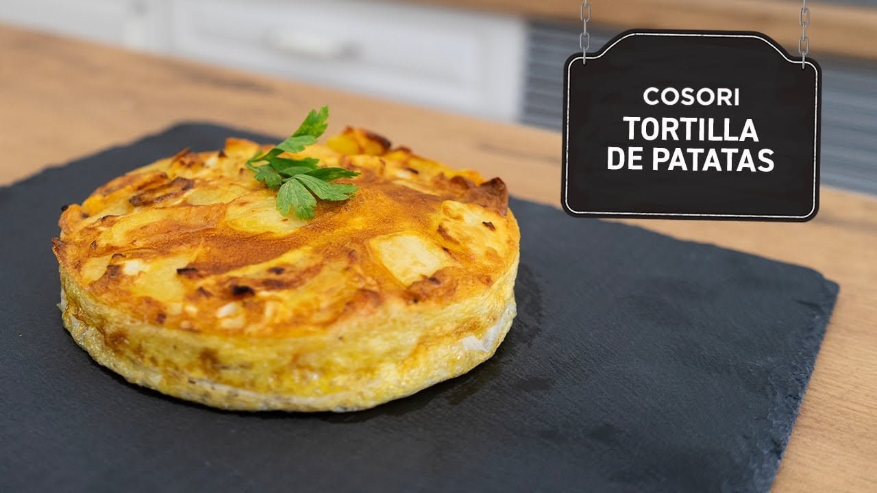 Receta de tortilla de patata con cebolla en freidora de aire Cosori ...