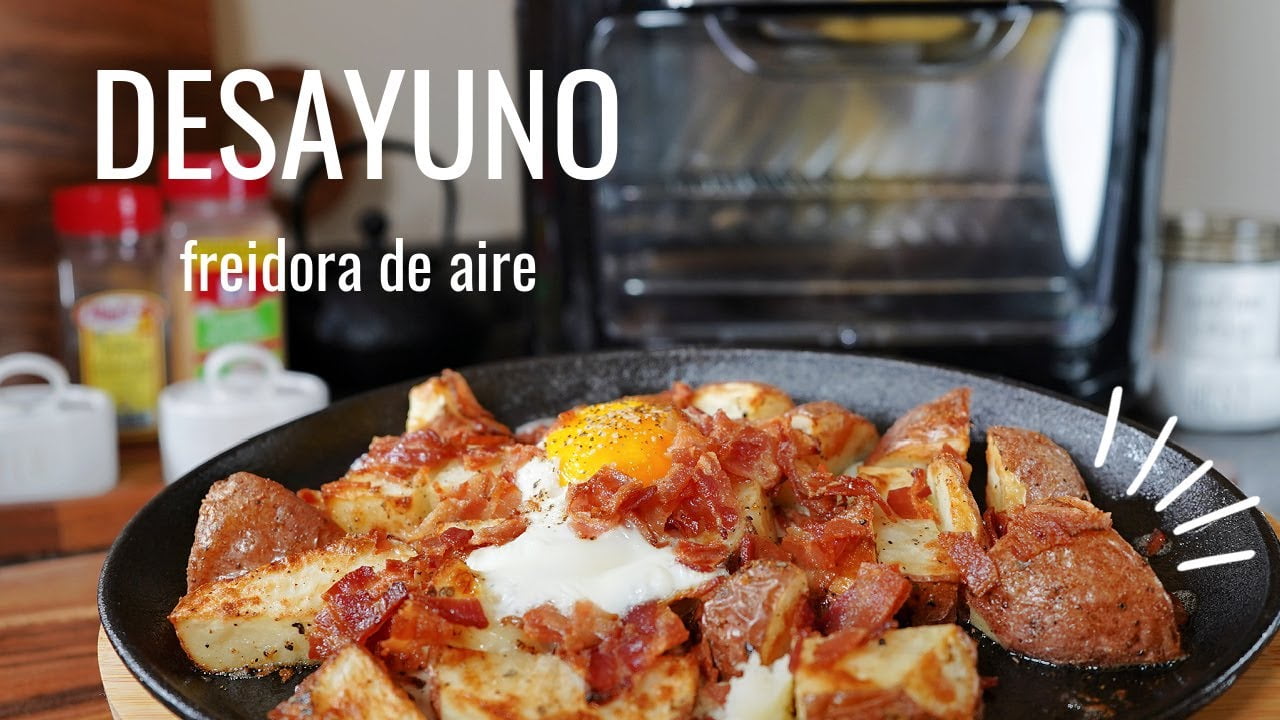 ¡Prepáralas para el desayuno! Papas con huevo en la freidora de aire ...