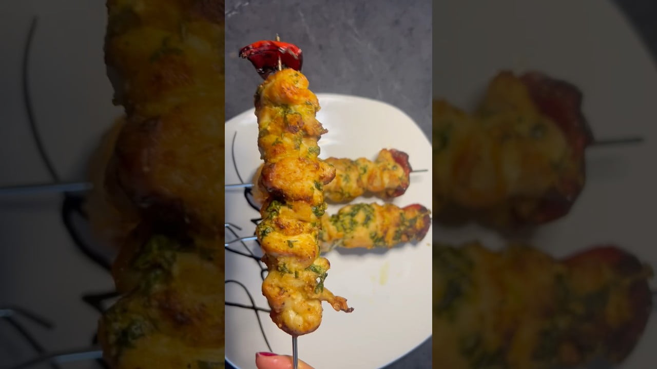 CHUZOS DE POLLO EN FREIDORA DE AIRE pinchos de pollo #airfryer # ...