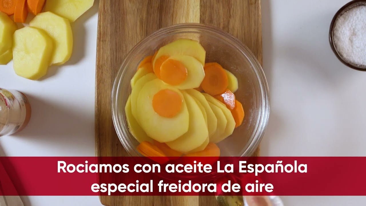 CHIPS de Patata y Zanahoria en la FREIDORA DE AIRE 😋 ¡¡Riquísimas ...