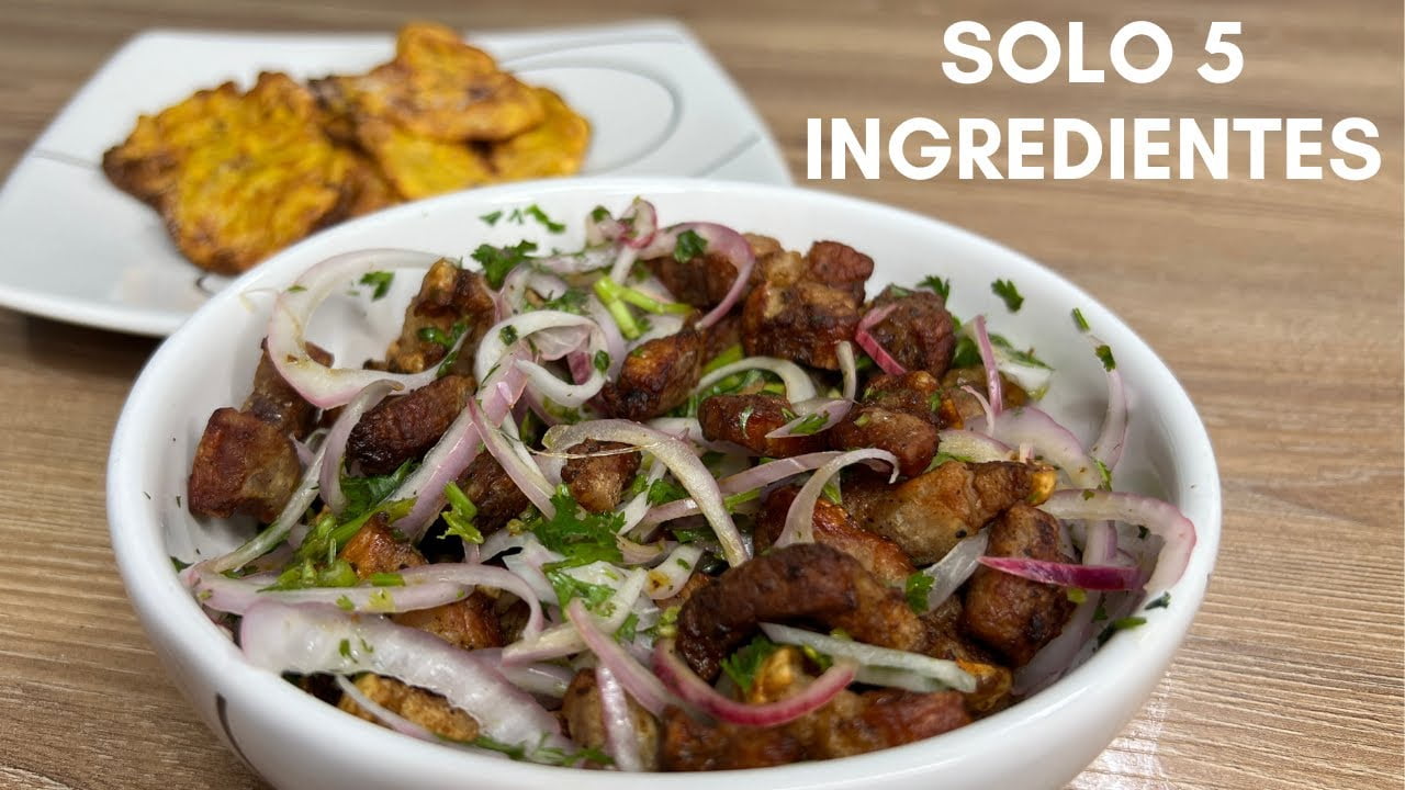 INCREÍBLE CEVICHE DE CHICHARRÓN/PANCETA SOLO 5 INGREDIENTES EN FREIDORA ...
