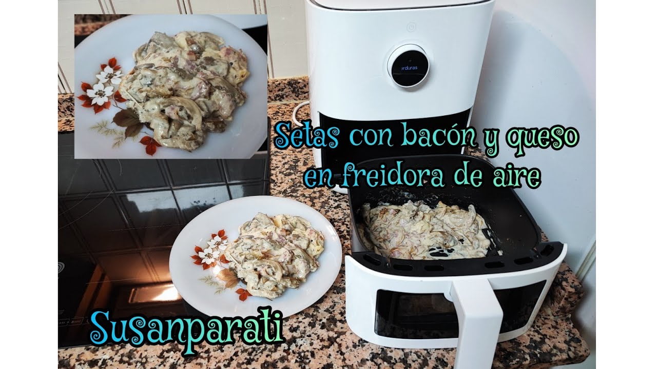 Setas con bacón 🥓 y Queso 🧀 en freidora de aire | recetástico