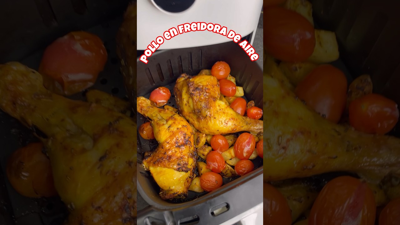 POLLO EN FREIDORA DE AIRE 😋 #polloenfreidoradeaire | recetástico