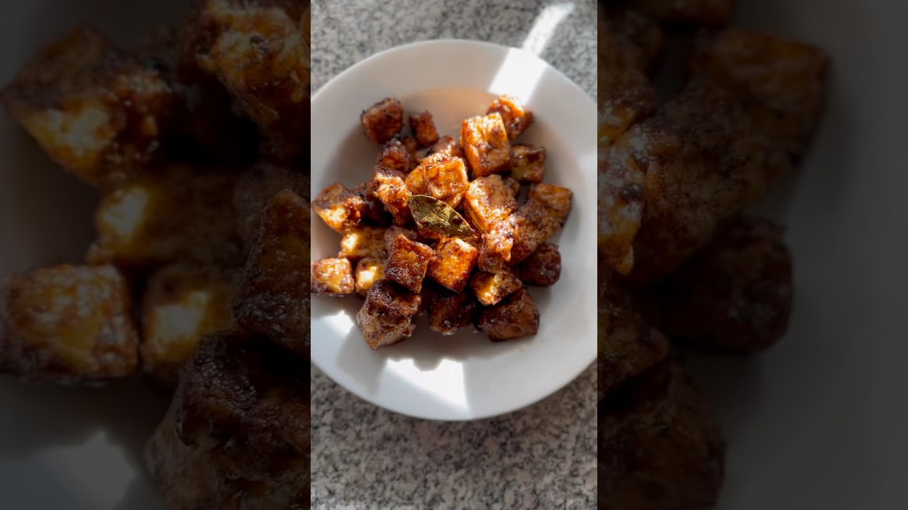 CRISPY ADOBO-GLAZED AIR-FRIED TOFU RECIPE | recetástico