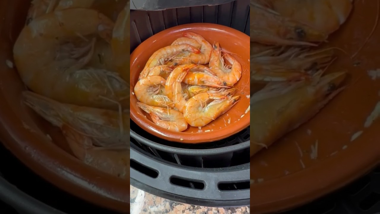 LANGOSTINOS EN LA FREIDORA DE AIRE, receta sencilla y rápida #freidoradeaire #airfryer # ...