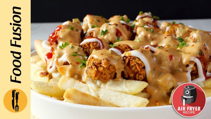 Air fry Loaded Fries with Best Sauces Recipe by Food Fusion | recetástico