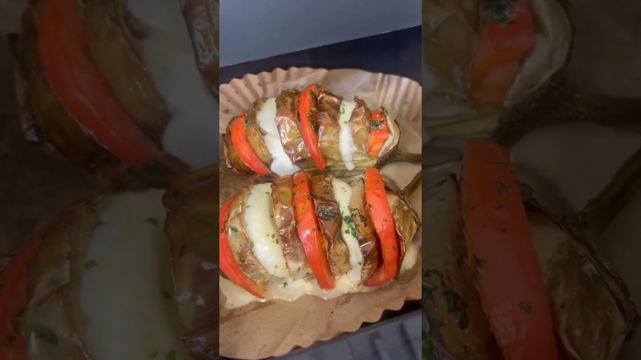 😍 BERENJENAS BLANCAS RELLENAS DE MOZZARELLA Y TOMATE EN FREIDORA DE ...