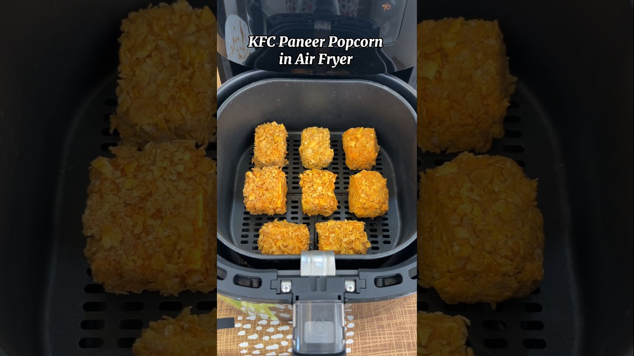 KFC Style Paneer Popcorn🍿Snacks Recipe in Air Fryer😋 #shorts #viral # ...