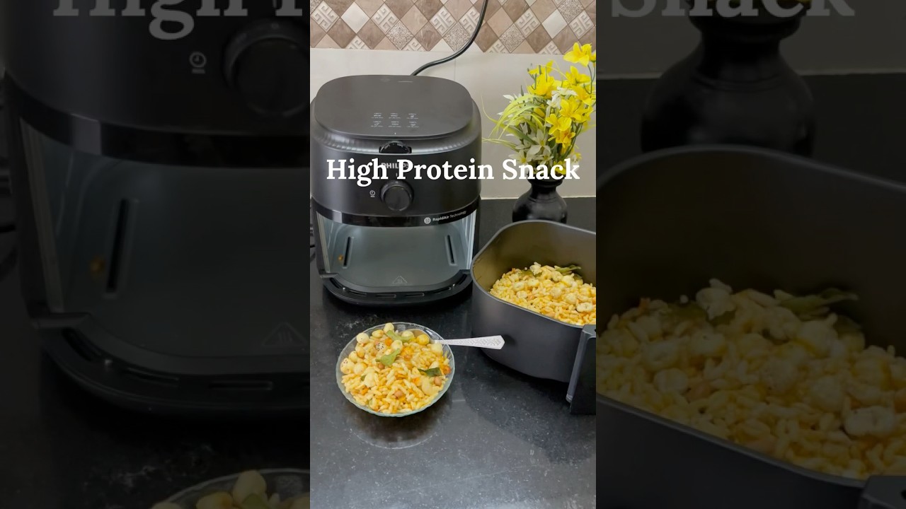 Light & Crunchy Puffed Rice Snack in Air Fryer | Murmura Mix Recipe ...