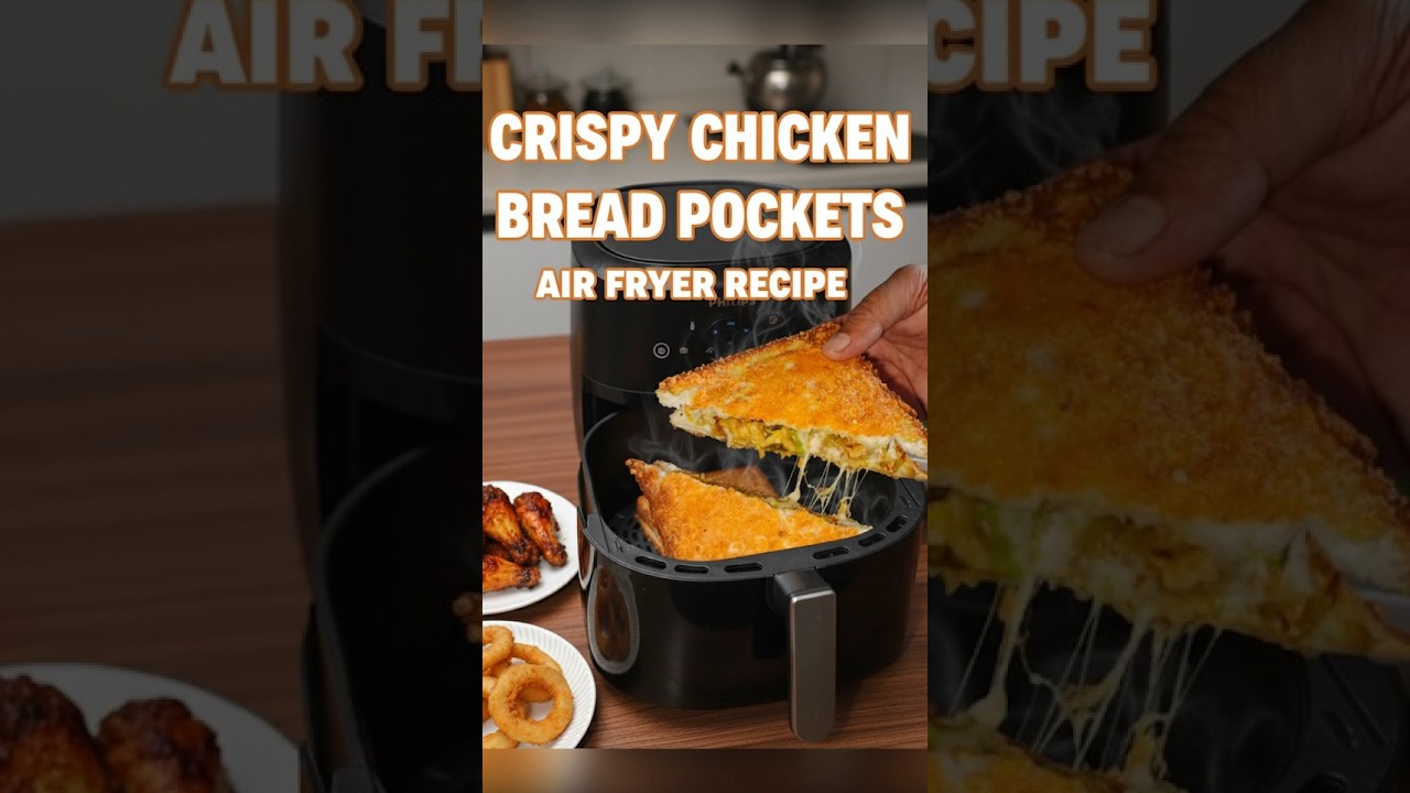 Crispy Chicken Bread Pockets in Air Fryer 🤩 | Easy 5-Minute Snack ...