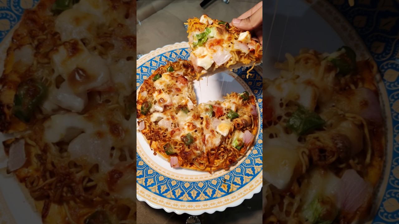Maggi Pizza Recipe in Air Fryer Recipe😋 #maggi #pizza #desirasoi # ...