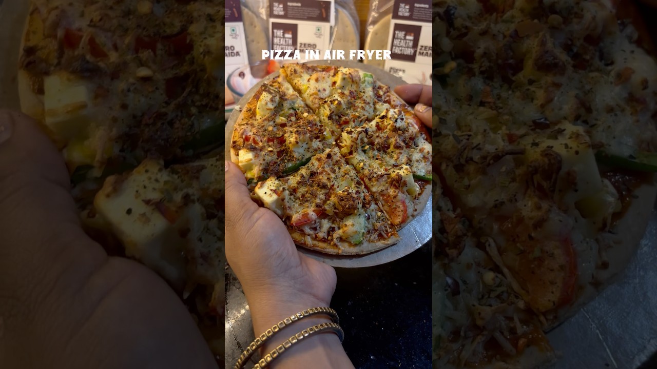 🌺Pizza in air fryer 💐#food #recipe #cooking #neharajeshvlog | recetástico