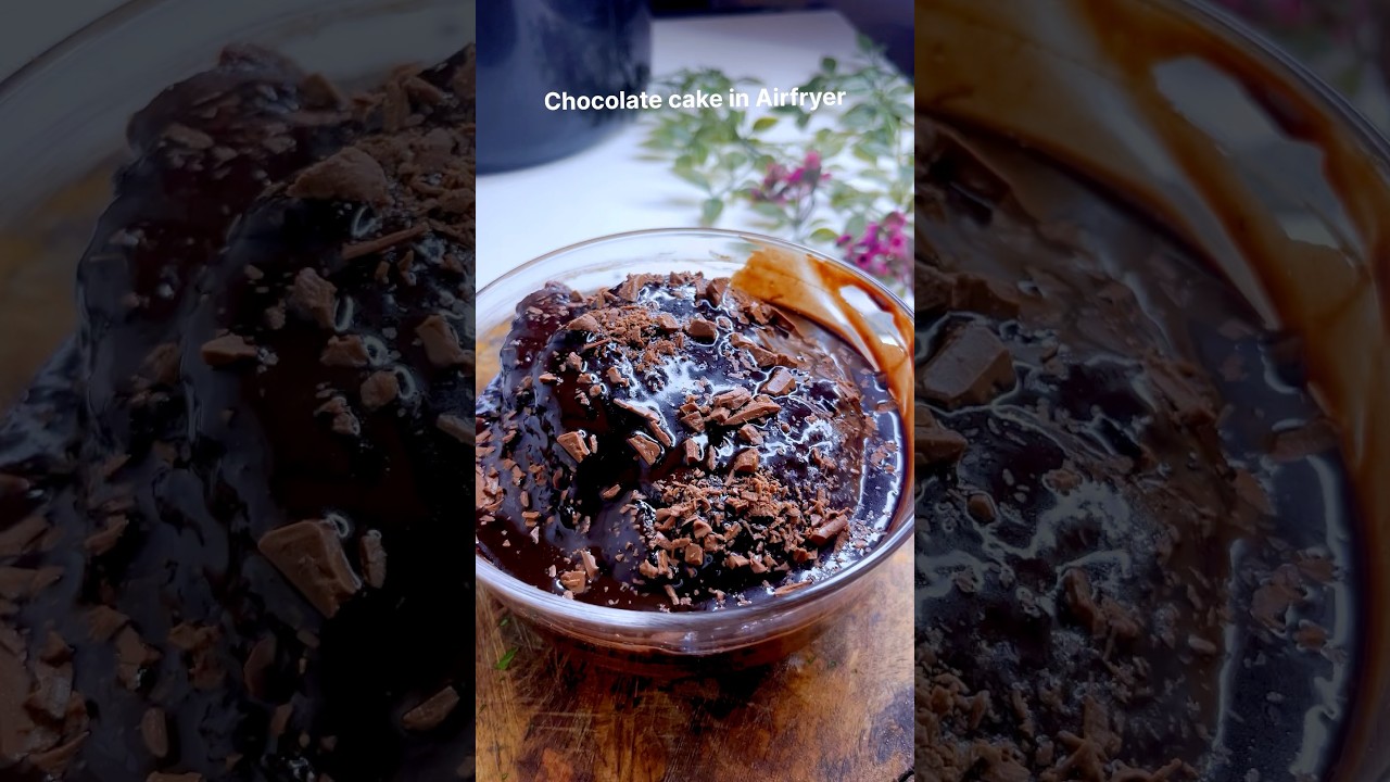 Chocolate Cake in Airfryer #shorts #cake #airfryerrecipe | recetástico