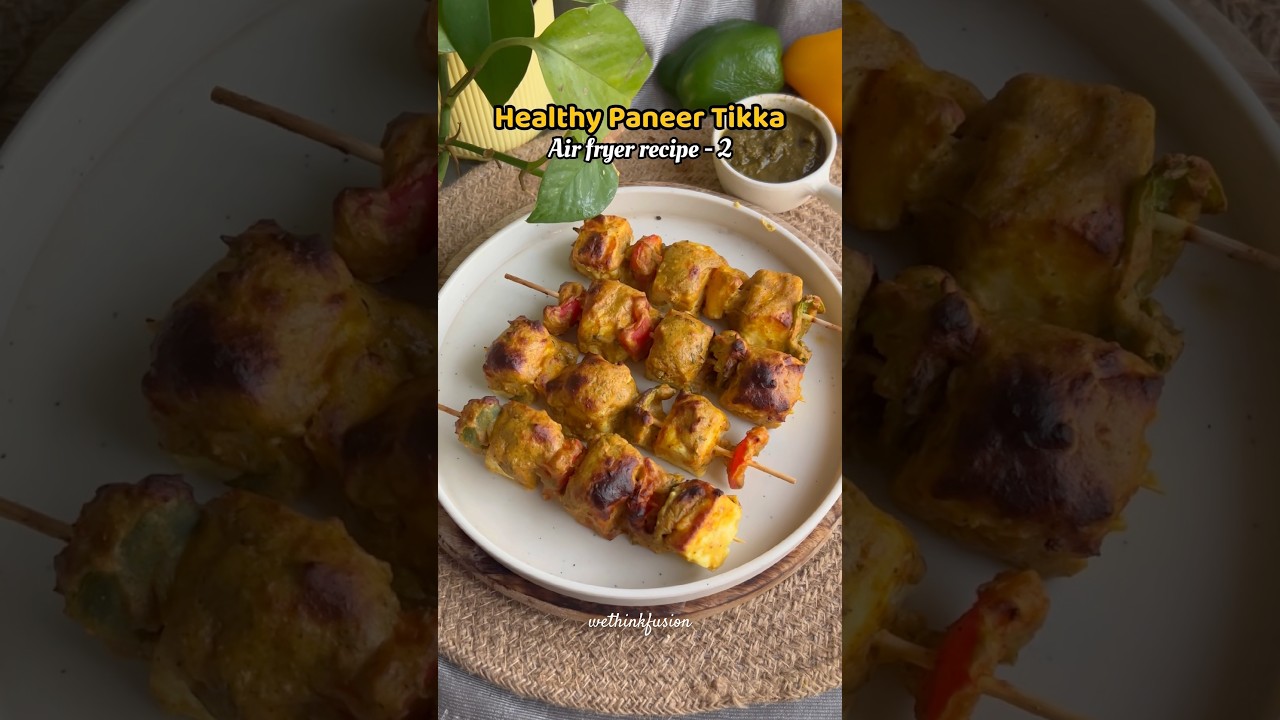 Healthy Paneer Tikka recipe | Healthy starters ideas | Agaro air fryer ...