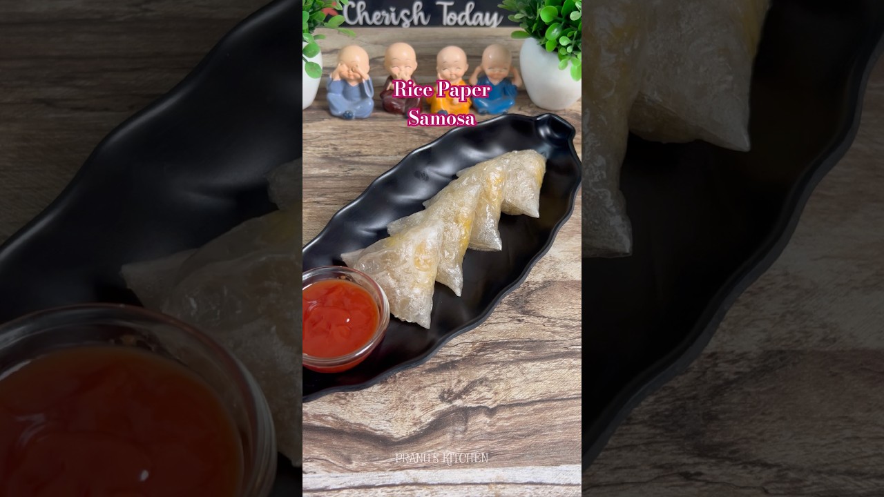 Rice Paper Samosa Recipe😱#shorts #airfryer | recetástico