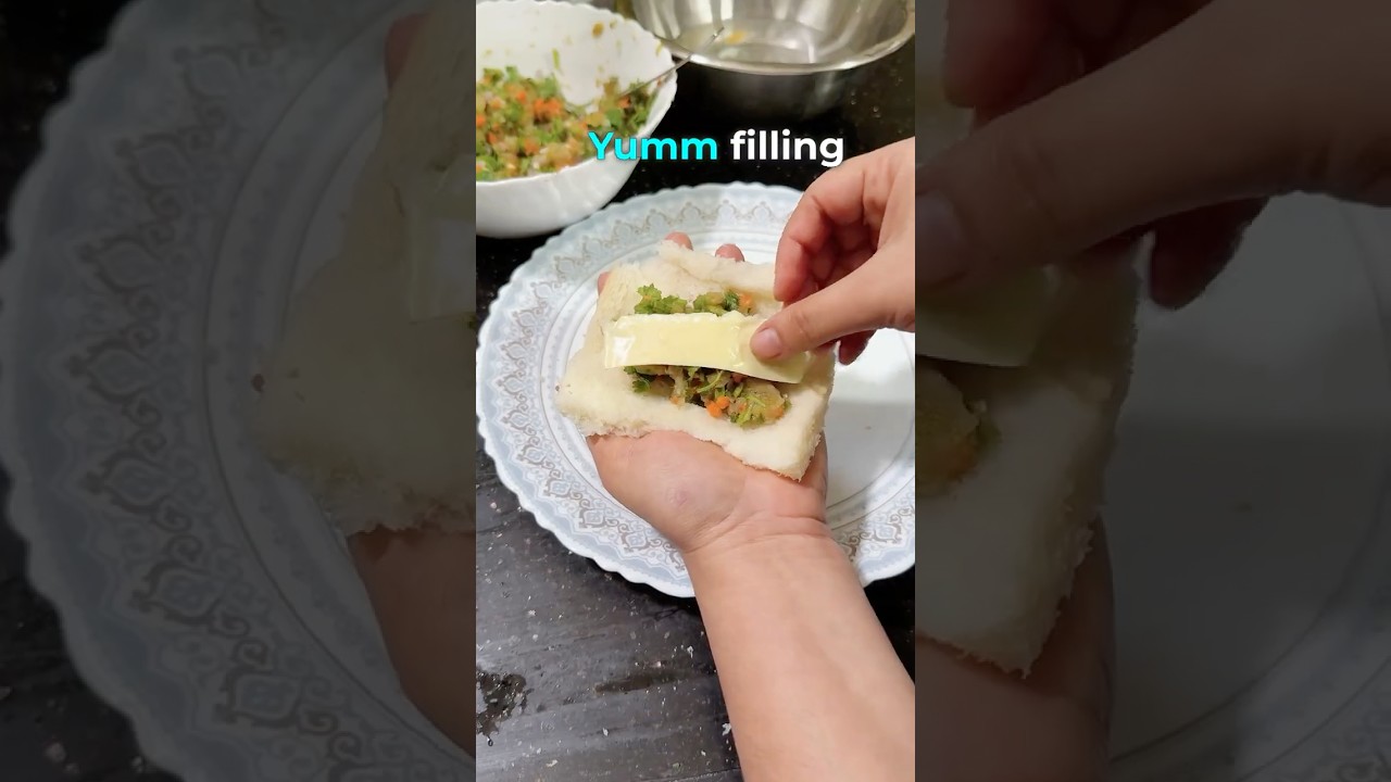 Bored of Sandwiches?🥲Try This🤤 #indiankitchen #foodshorts #breadrolls # ...