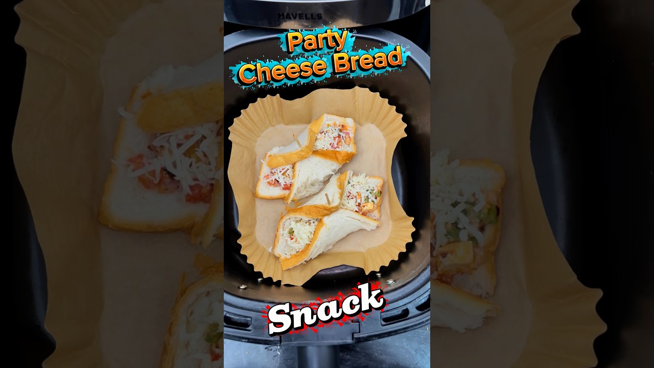 Party Cheese Bread 😋 #shorts #food #airfryer #bread #cheese #recipe # ...