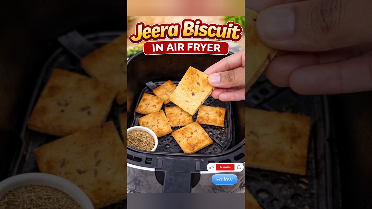 Crispy Jeera Biscuit In Air Fryer 😋 #viral #shorts #trending #biscuit # ...