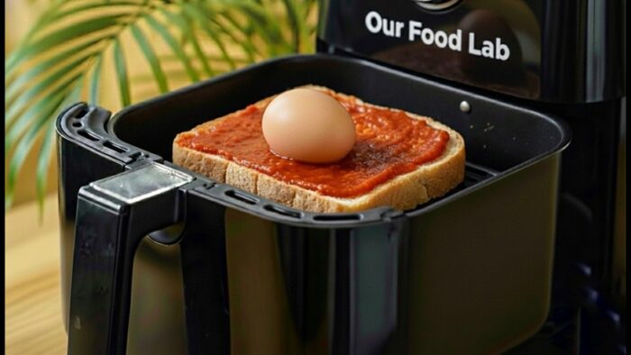 Tostada de pan con huevo en freidora de aire | Receta rápida y ...